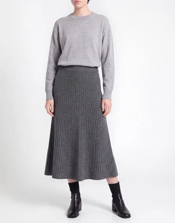 TWINSET Midi Skirt Size Wool, Cashmere