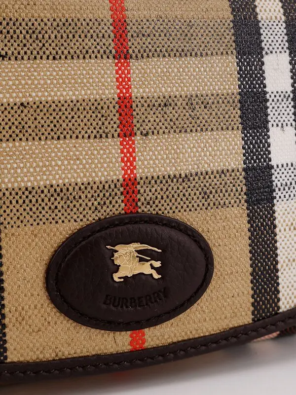 Burberry Coated Canvas With Check Pattern