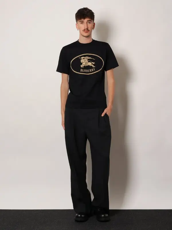 Burberry Seth Organic Cotton Blend Tshirt - Black