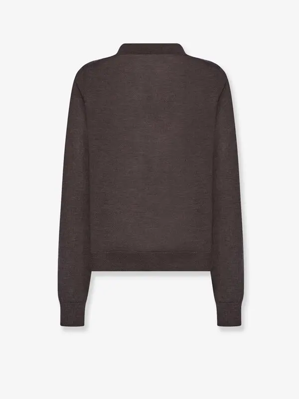 THE ROW Pauli Wool And Silk Blend Sweater - Brown