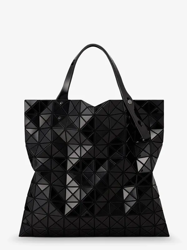 Issey Miyake Pvc Prism Tote Shoulder Bag - Black