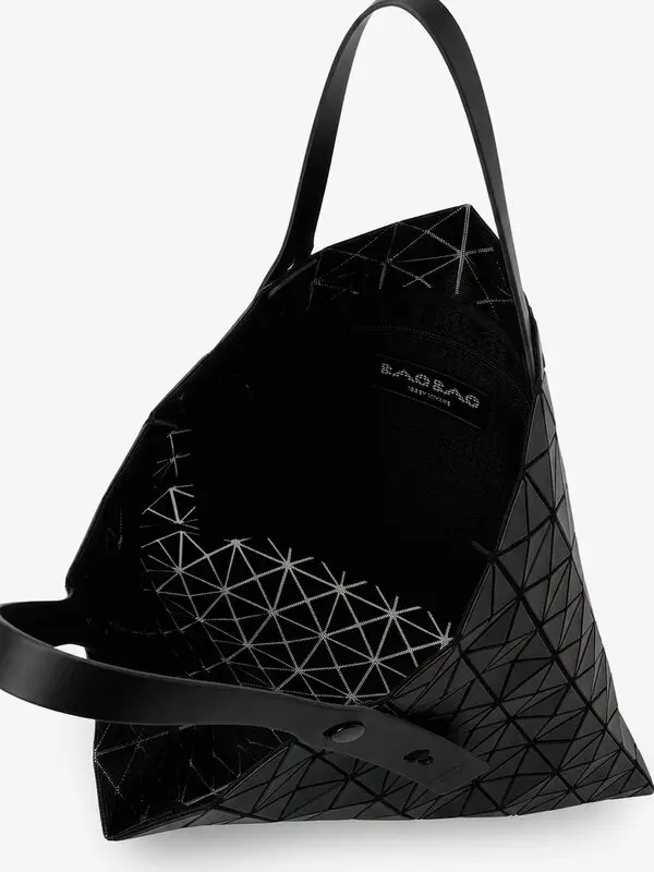 Issey Miyake Pvc Prism Tote Shoulder Bag - Black