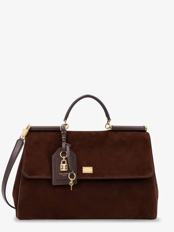 Dolce & Gabbana My Sicily Suede Handbag - Brown
