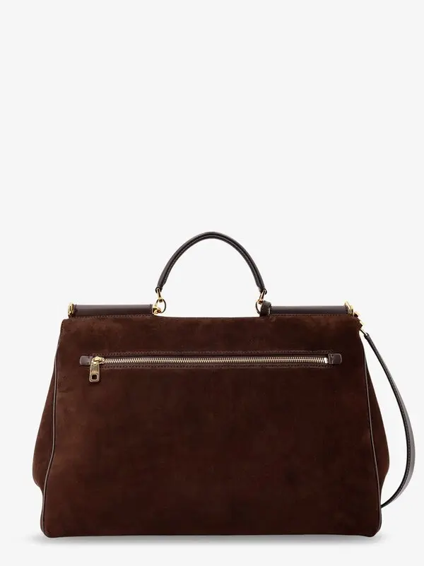 Dolce & Gabbana My Sicily Suede Handbag - Brown