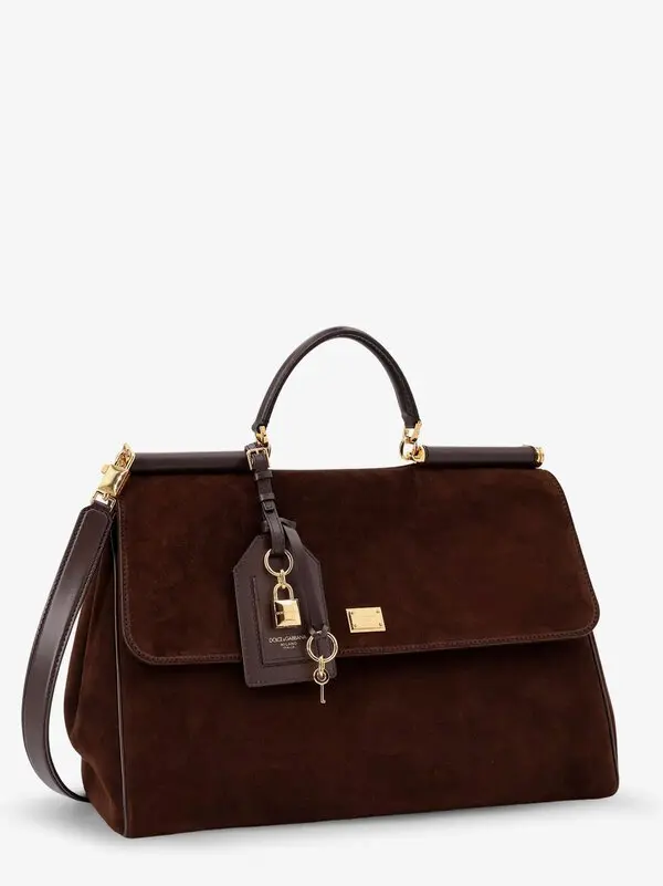 Dolce & Gabbana My Sicily Suede Handbag - Brown
