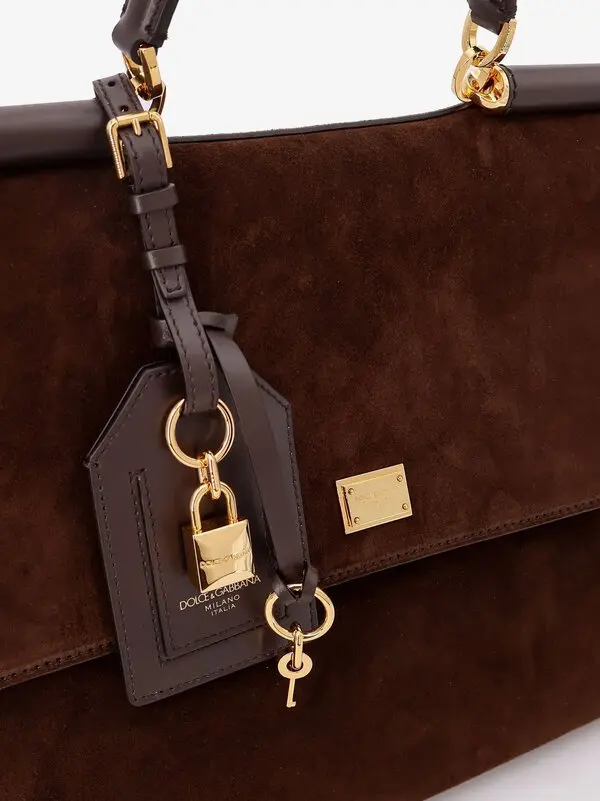 Dolce & Gabbana My Sicily Suede Handbag - Brown
