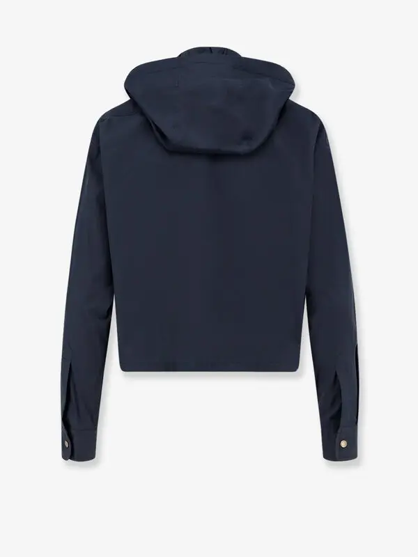 Moncler Cotton Blend Shacket - Blue