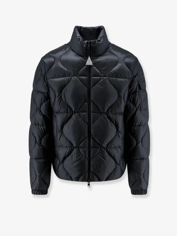Moncler Asurel Short Down Jacket With Geometric Stitching