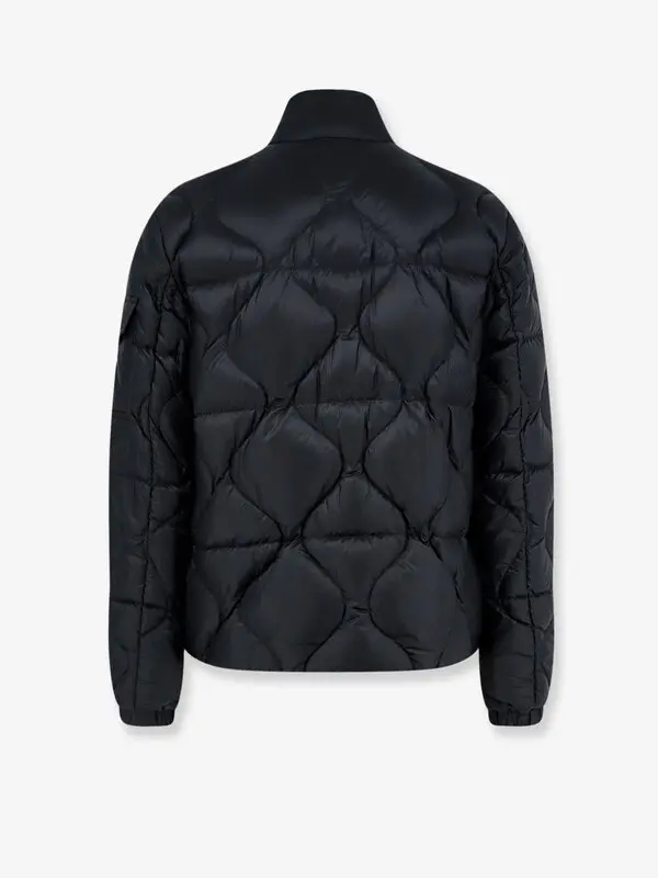 Moncler Asurel Short Down Jacket With Geometric Stitching