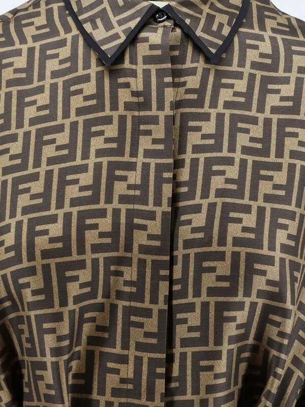 Fendi Allover Ff Motif Silk Dress