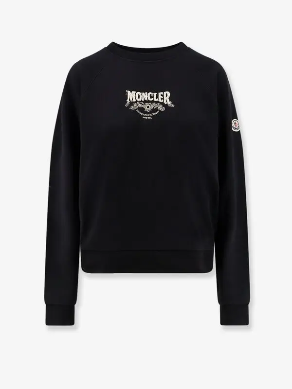 Moncler Cotton Sweatshirt With Front Logo