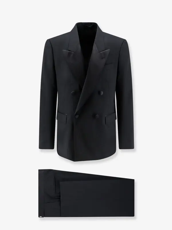 LARDINI Doublebreasted Virgin Wool Tuxedo
