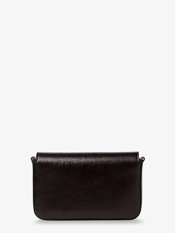 Fendi Crackled Leather Wallet On Chain Tube Crossbody Bag