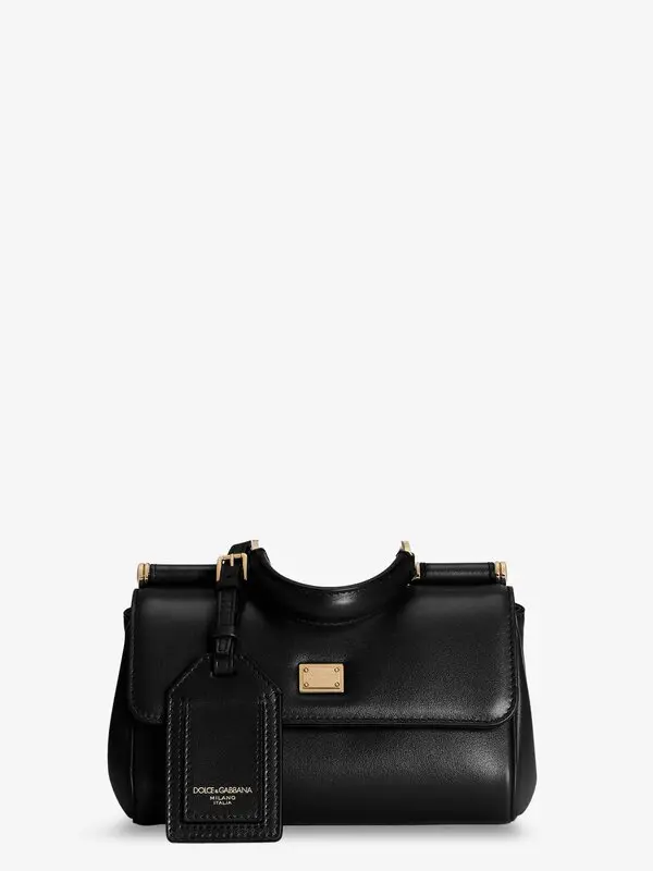 Dolce & Gabbana My Sicily Mini Leather Handbag - Black