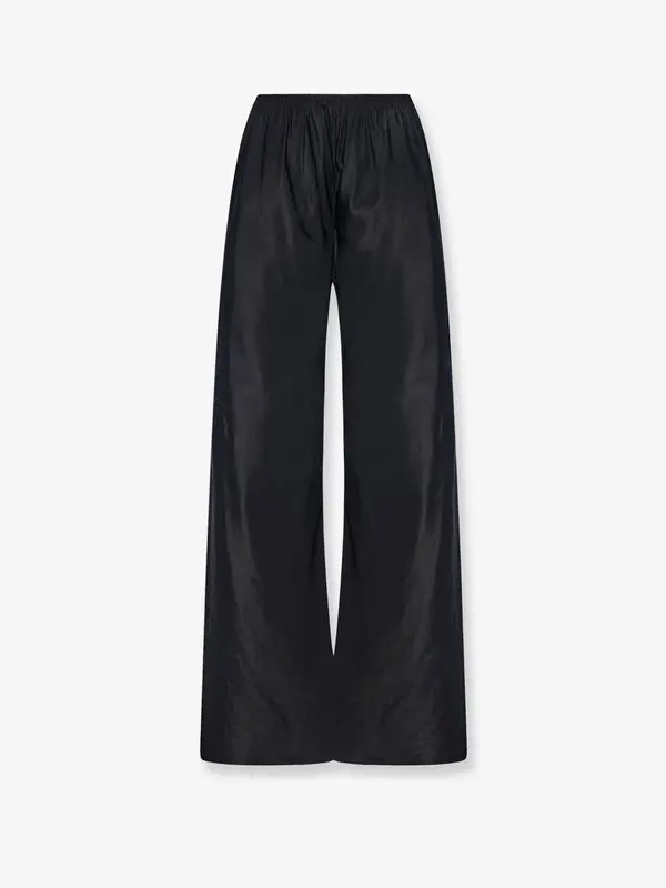 THE ROW Gala Silk Trousers - Black