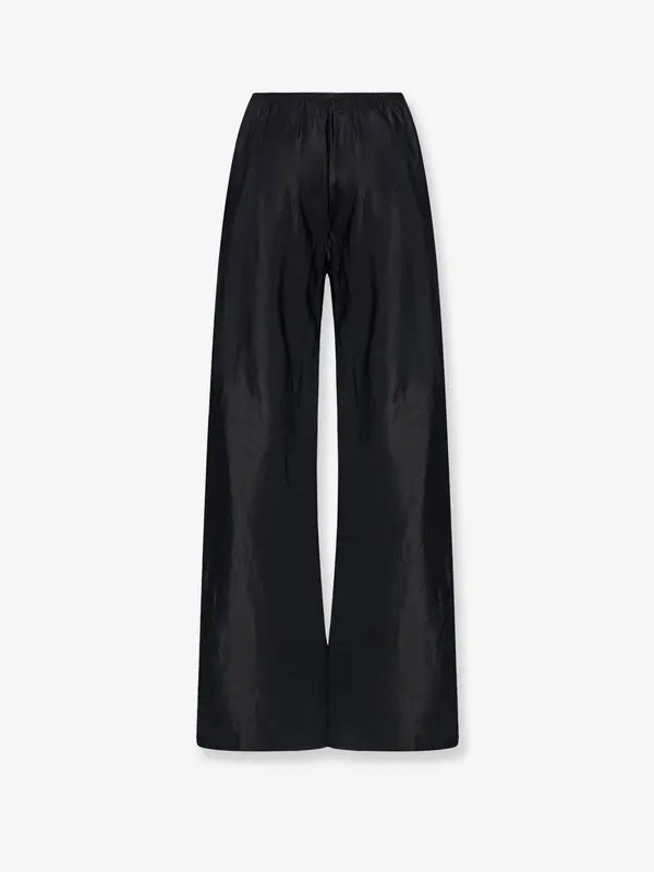 THE ROW Gala Silk Trousers - Black