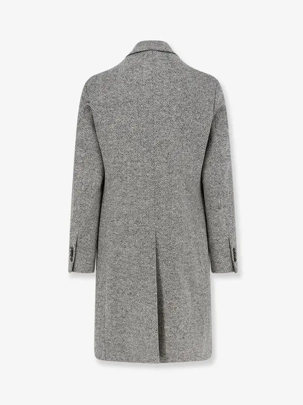 LARDINI Double-breasted Virgin Wool Coat