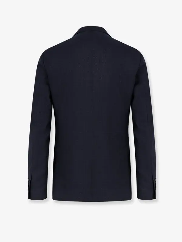 LARDINI Prince Of Wales Wool Blazer