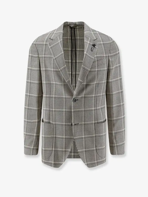 LARDINI Wool And Cotton Blend Blazer