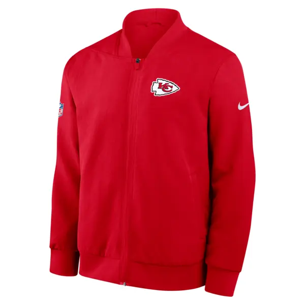 Nike Kansas City Chiefs Sideline Nfl Full-zip Bomber Jacket
