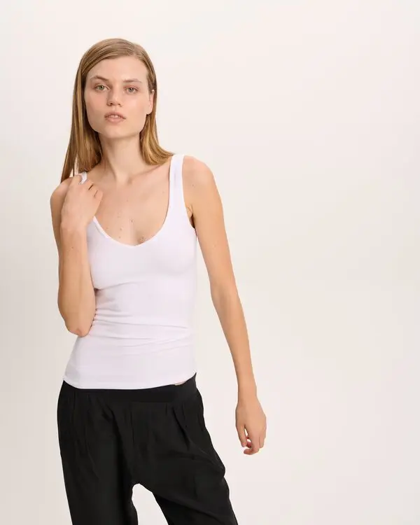 ATM Anthony Thomas Melillo Modal Deep V-neck Tank Top