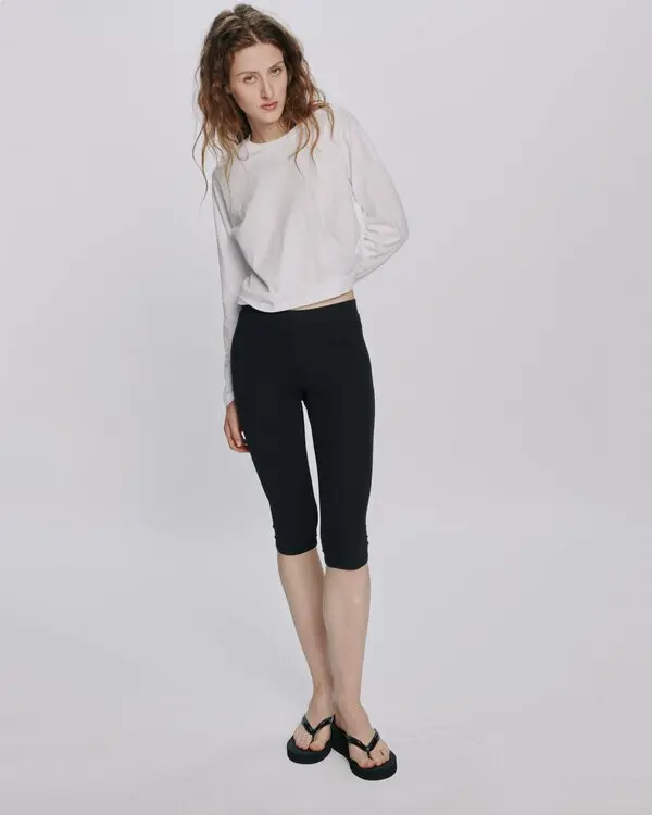 ATM Anthony Thomas Melillo Modal Rib Cropped Legging - Black