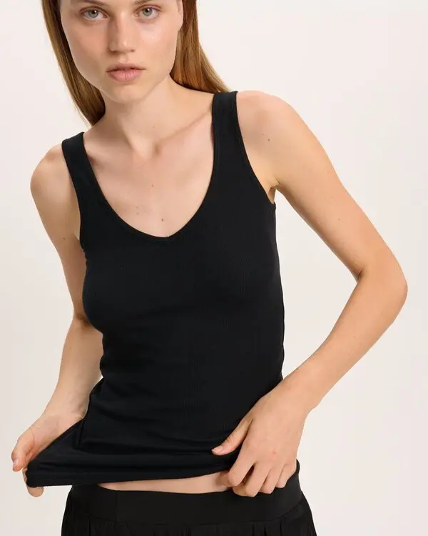 ATM Anthony Thomas Melillo Modal Deep V-neck Tank Top