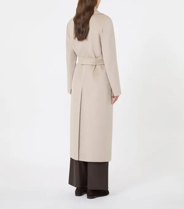 Max Mara Virgin Wool-cashmere Belted Coat - Beige