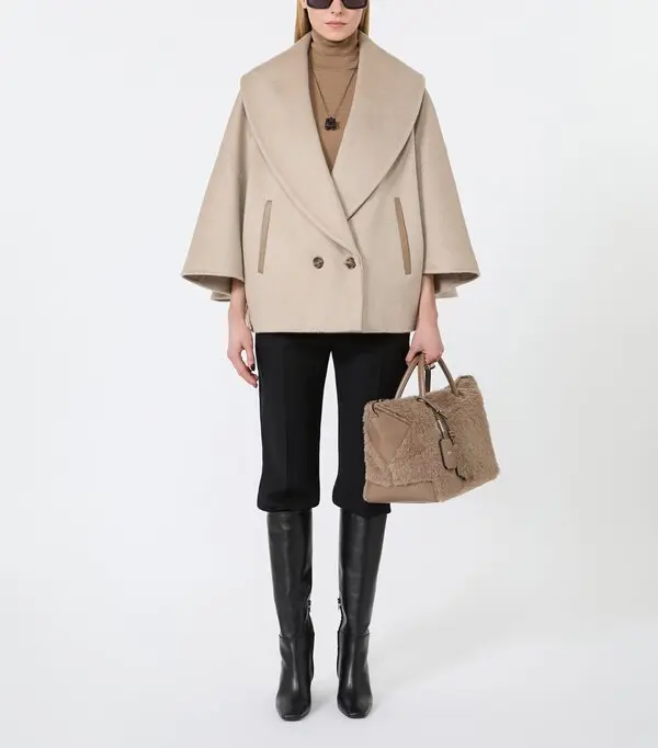 Max Mara Cashmere Shawl-lapel Cape