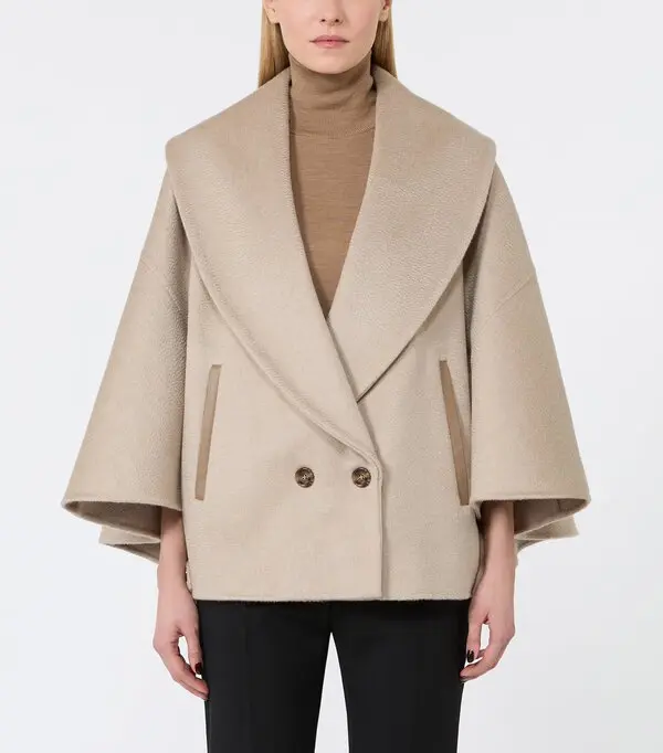 Max Mara Cashmere Shawl-lapel Cape