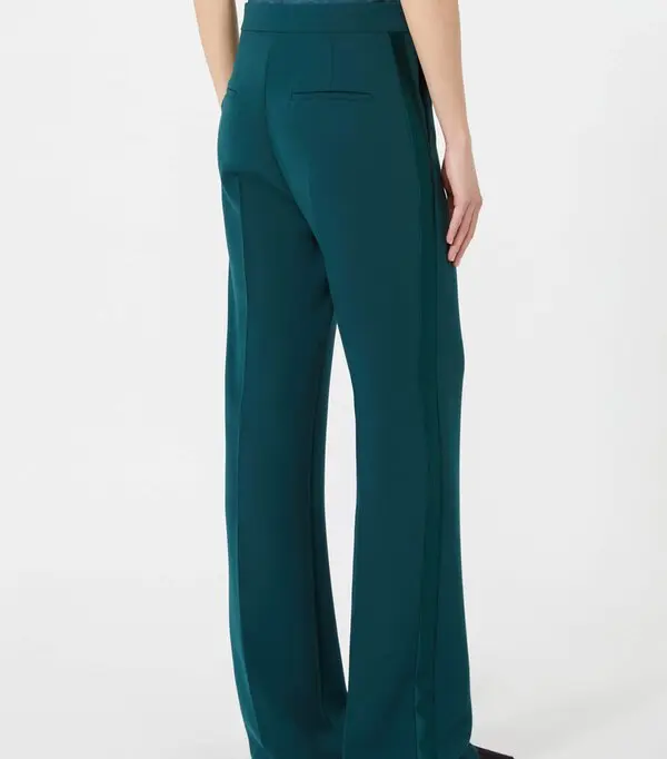 Max Mara Flared Tuxedo Trousers - Green