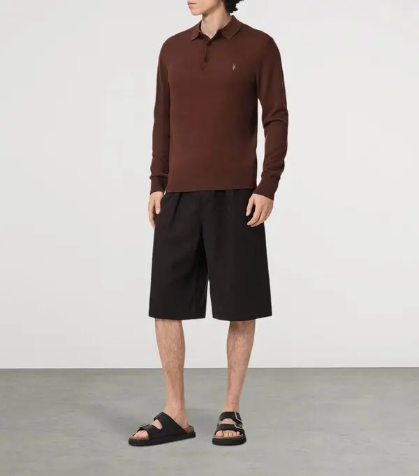 ALLSAINTS Merino Wool Mode Polo Shirt