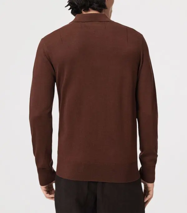 ALLSAINTS Merino Wool Mode Polo Shirt