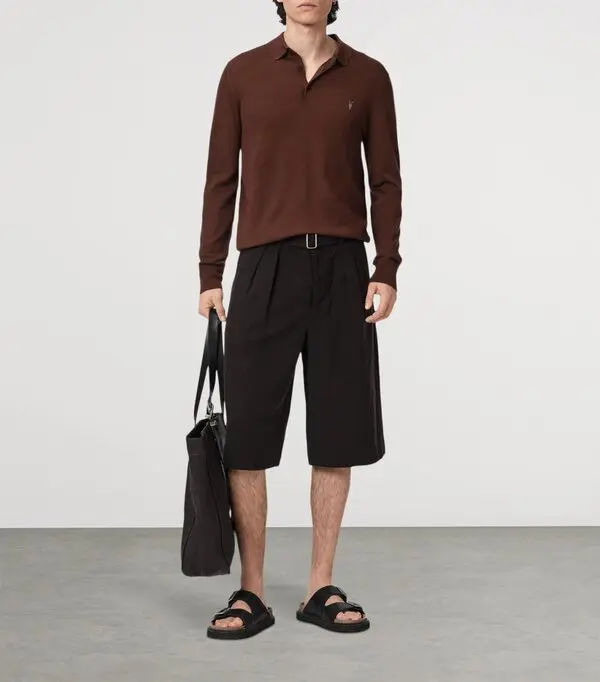 ALLSAINTS Merino Wool Mode Polo Shirt