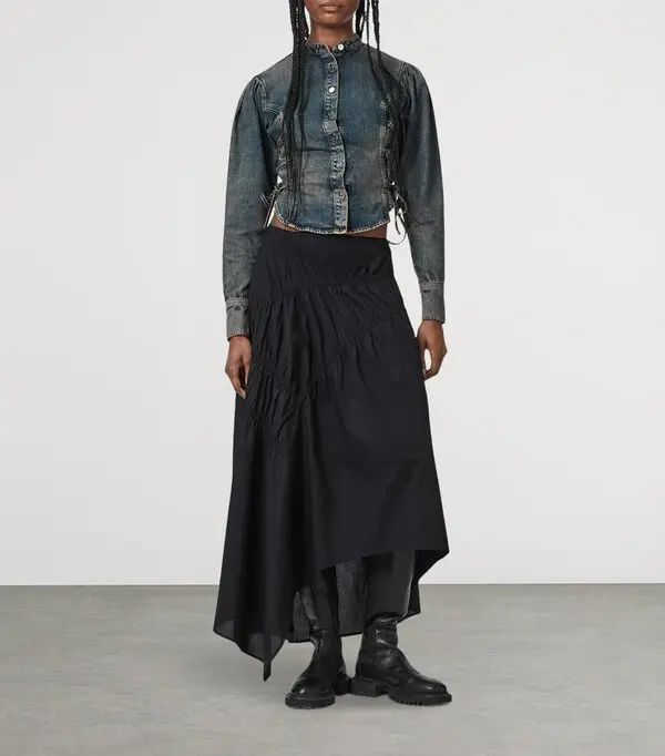 ALLSAINTS Denim Lace-up Evanna Shirt