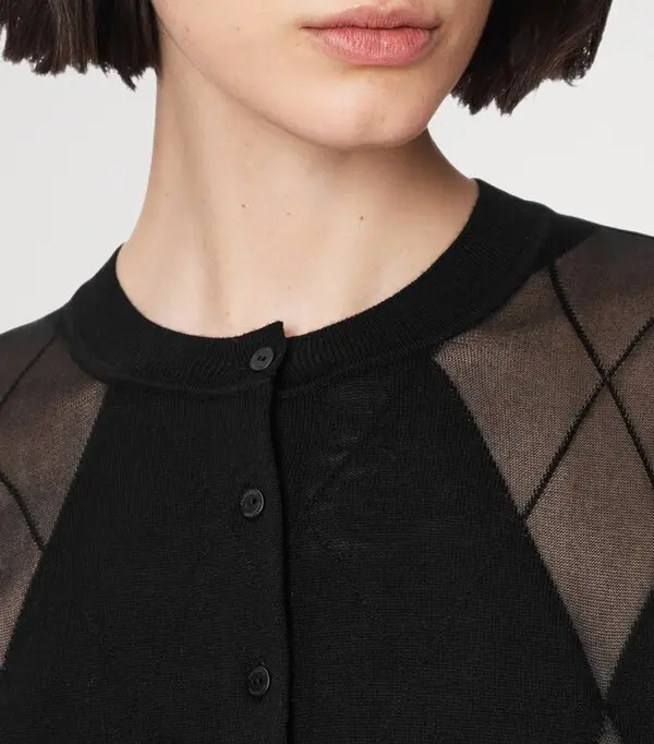 ALLSAINTS Wool-blend Argyle Bern Cardigan