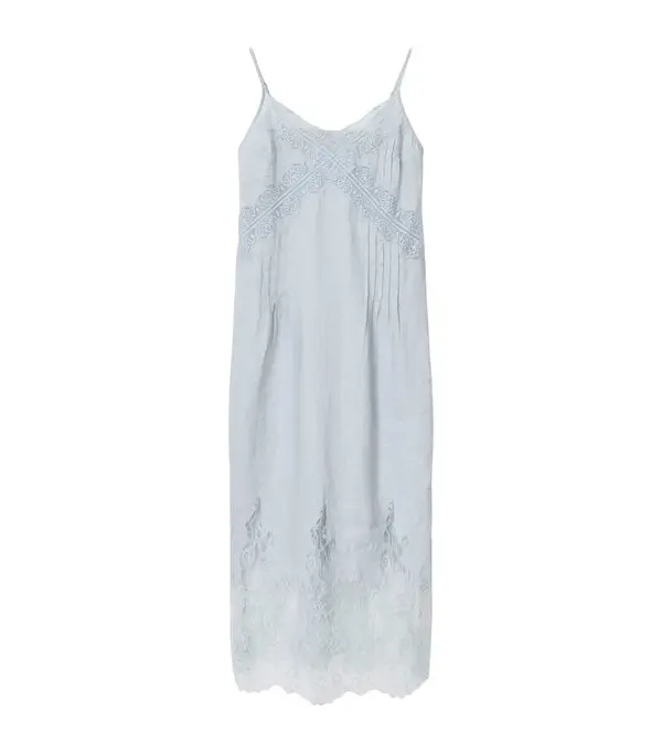 ALLSAINTS Linen Samia Midi Dress - Blue