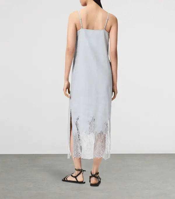 ALLSAINTS Linen Samia Midi Dress