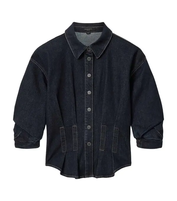 ALLSAINTS Denim Puff-sleeve Nancy Shirt