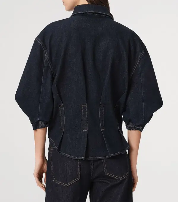 ALLSAINTS Denim Puff-sleeve Nancy Shirt