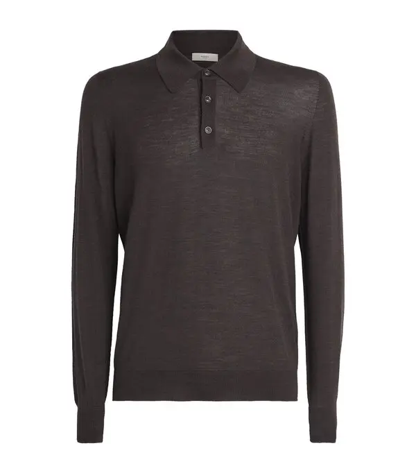 Purdey Merino Wool Long-sleeve Polo Shirt