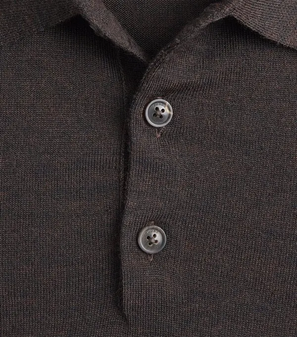 Purdey Merino Wool Long-sleeve Polo Shirt