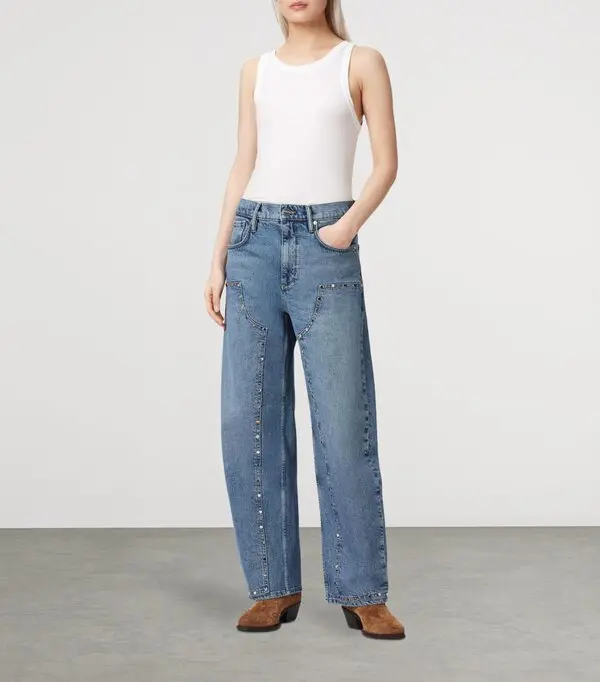 ALLSAINTS Sadie Studded Barrel-leg Jeans