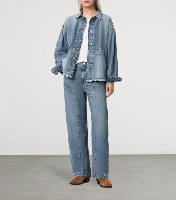 ALLSAINTS Sadie Studded Barrel-leg Jeans