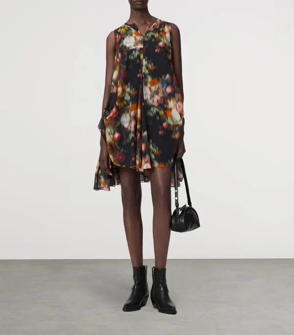 ALLSAINTS Floral Cotton Sybil Mini Dress