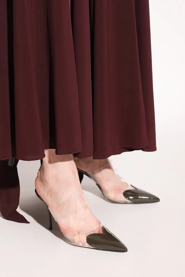 Alaïa 90mm Le Cœur Strap Mules