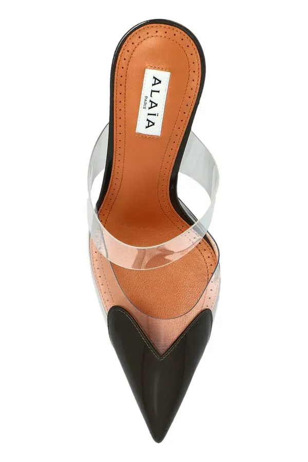 Alaïa 90mm Le Cœur Strap Mules