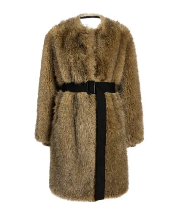 Proenza Schouler Faux Fur Belted Coat
