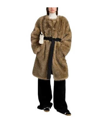 Proenza Schouler Faux Fur Belted Coat