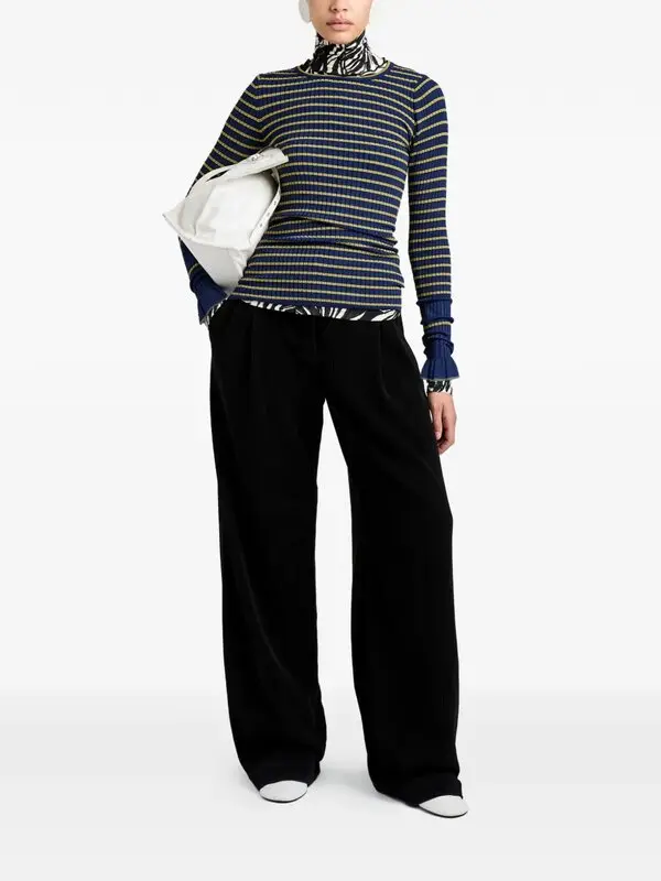 Proenza Schouler Striped Ruffled Sweater